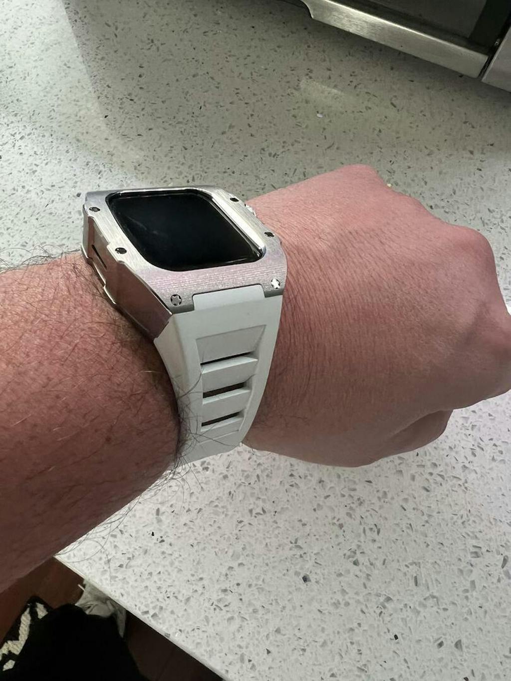 Silver Titan Apple Watch Case | Premium Titanium | Kewusuma
