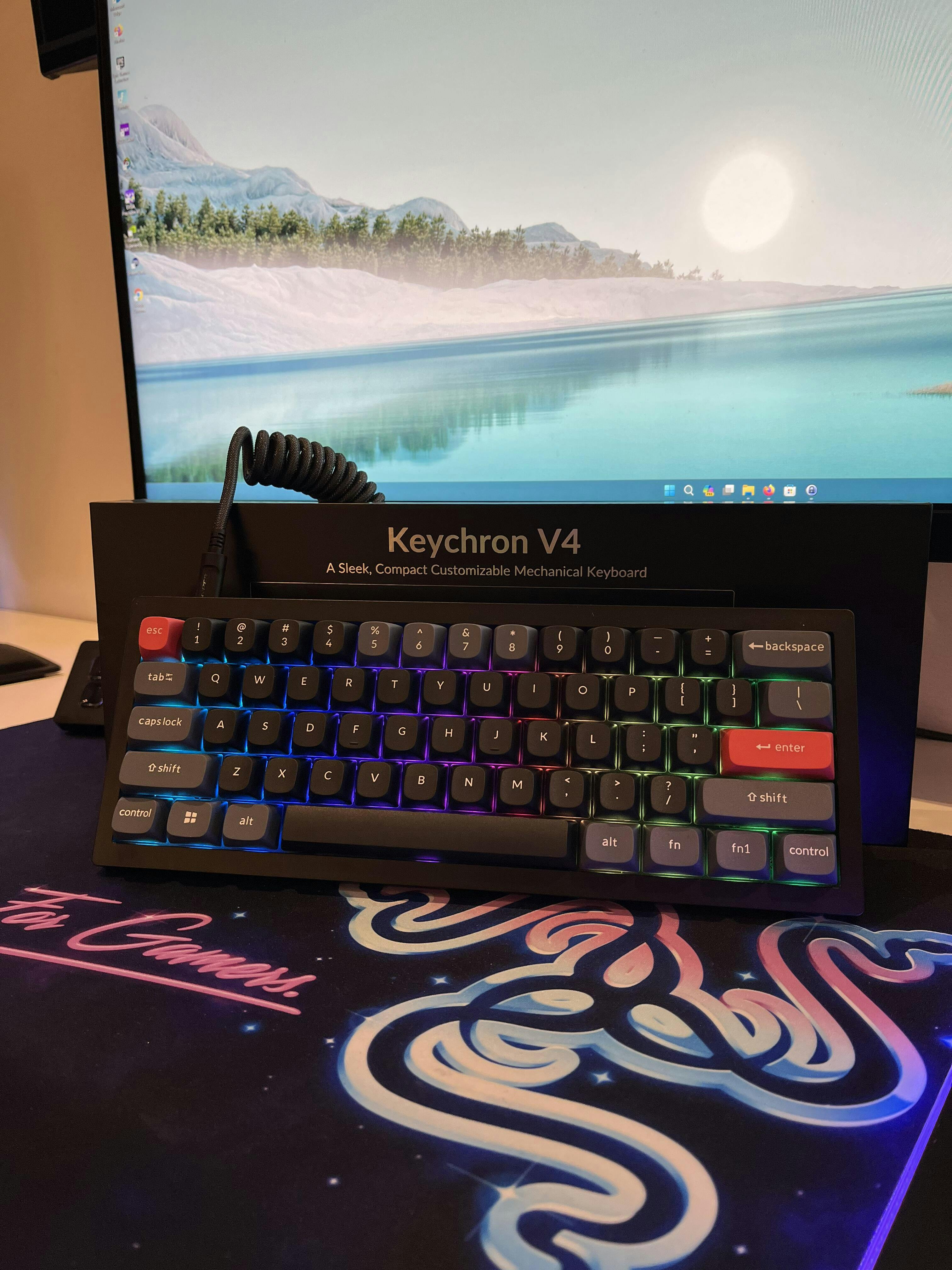 Keychron V4 QMK Custom Mechanical Keyboard (US ANSI Layout) – Keychron ...