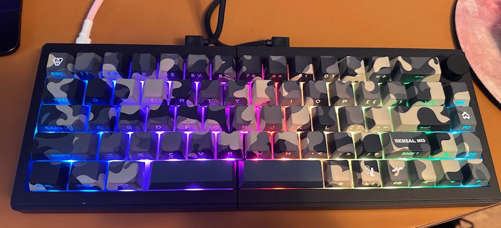 KeysMe Cherry Side-Lit Dye-Sub PBT Keycap Set - Camo Storm