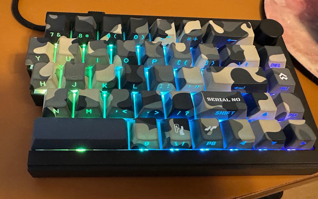 KeysMe Cherry Side-Lit Dye-Sub PBT Keycap Set - Camo Storm