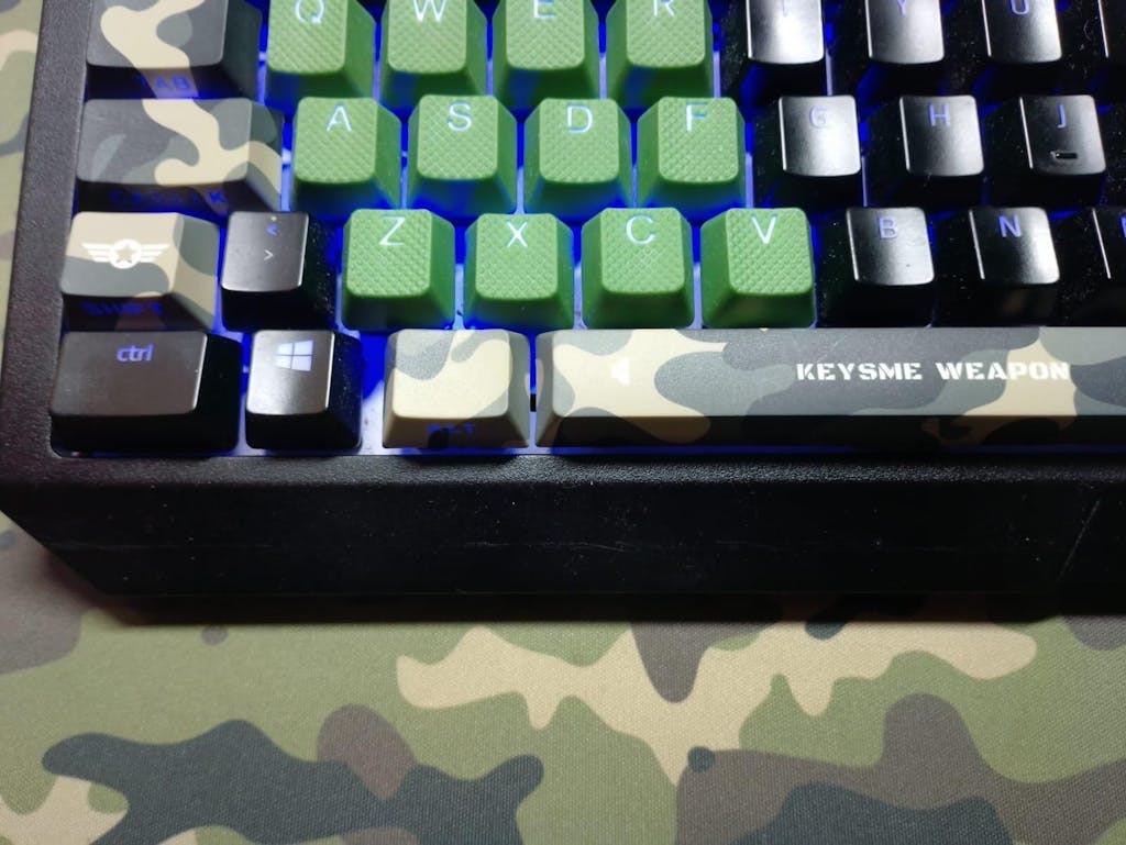 KeysMe Cherry Side-Lit Dye-Sub PBT Keycap Set - Camo Storm