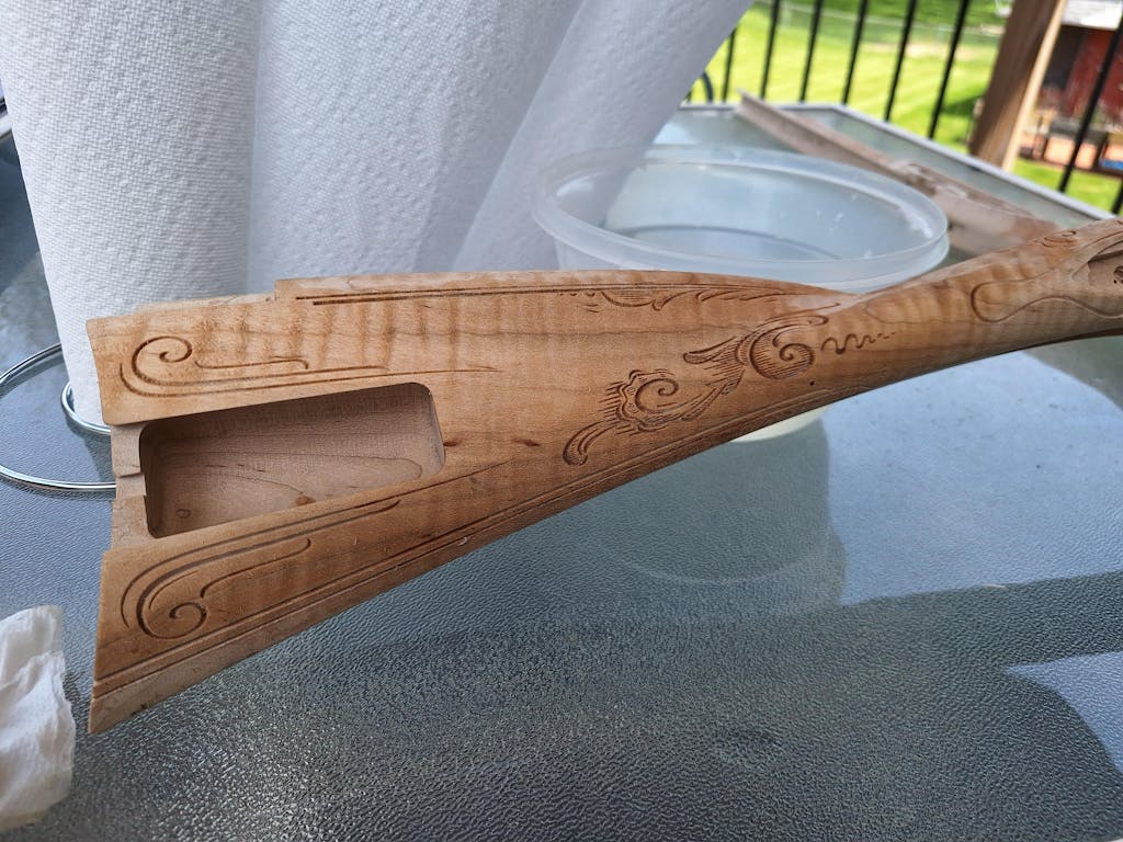 Quaker Practice Carving Stock – Kibler's Longrifles