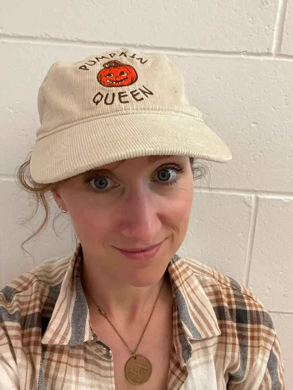 KJP Pumpkin Queen Embroidered Corduroy Ball Cap in Teal – Kiel James ...