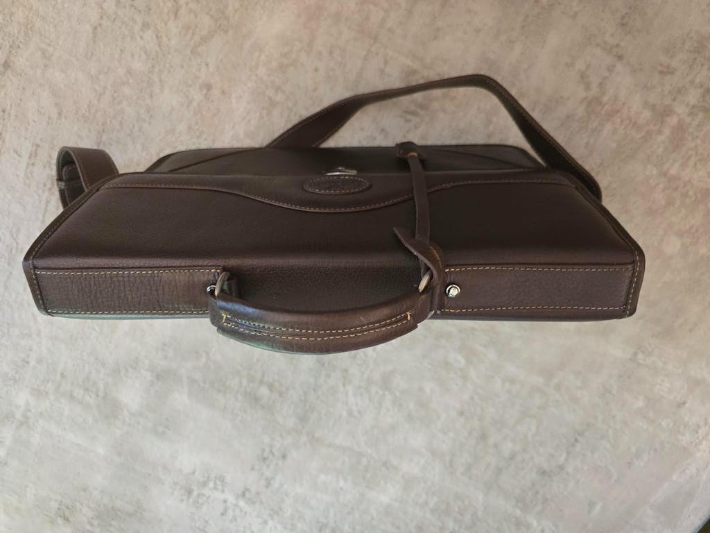 Leather Double Compartment Briefcase – King Ranch Saddle Shop