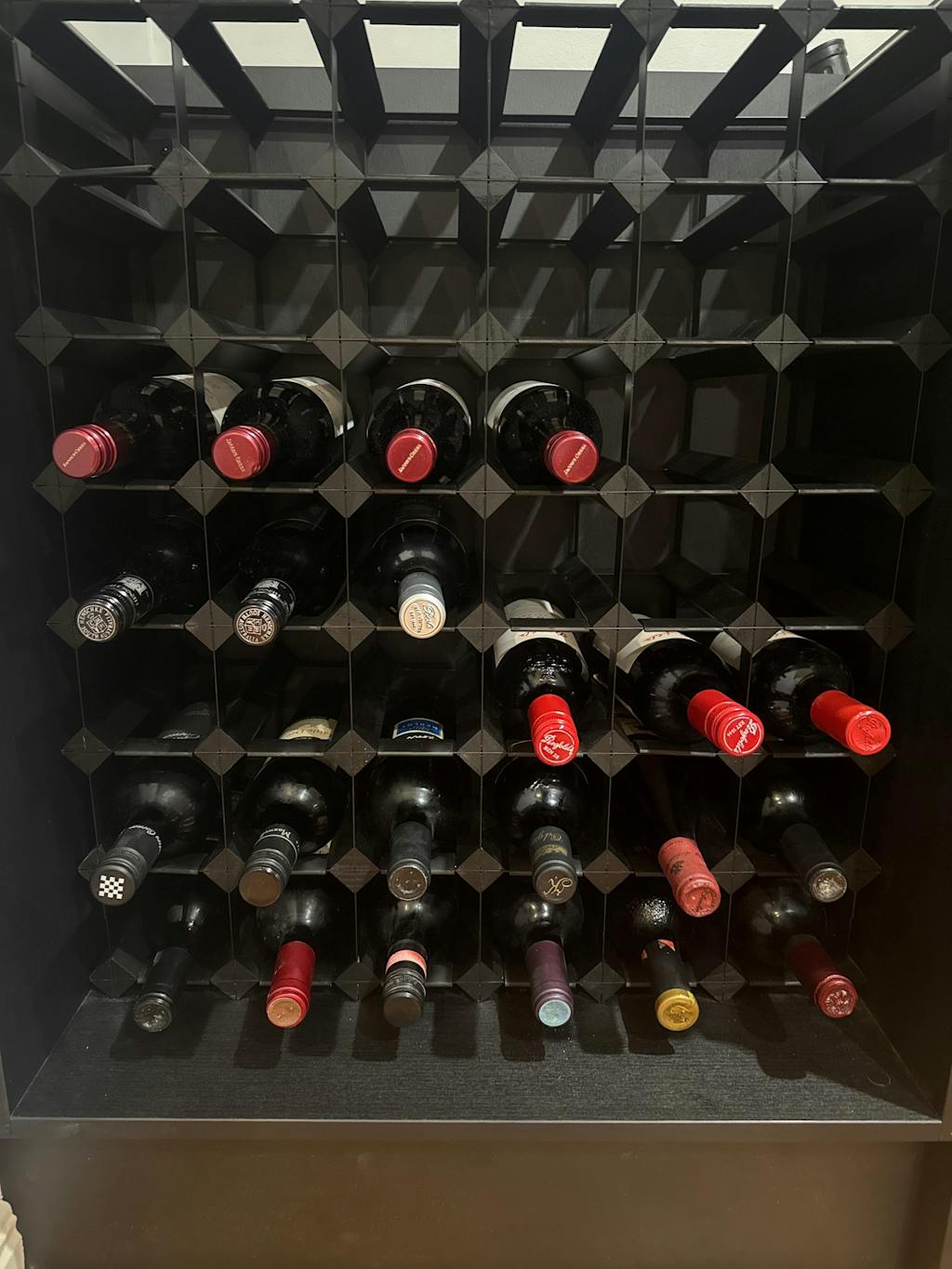 Sloped Timber Wine Rack | Natural Finish