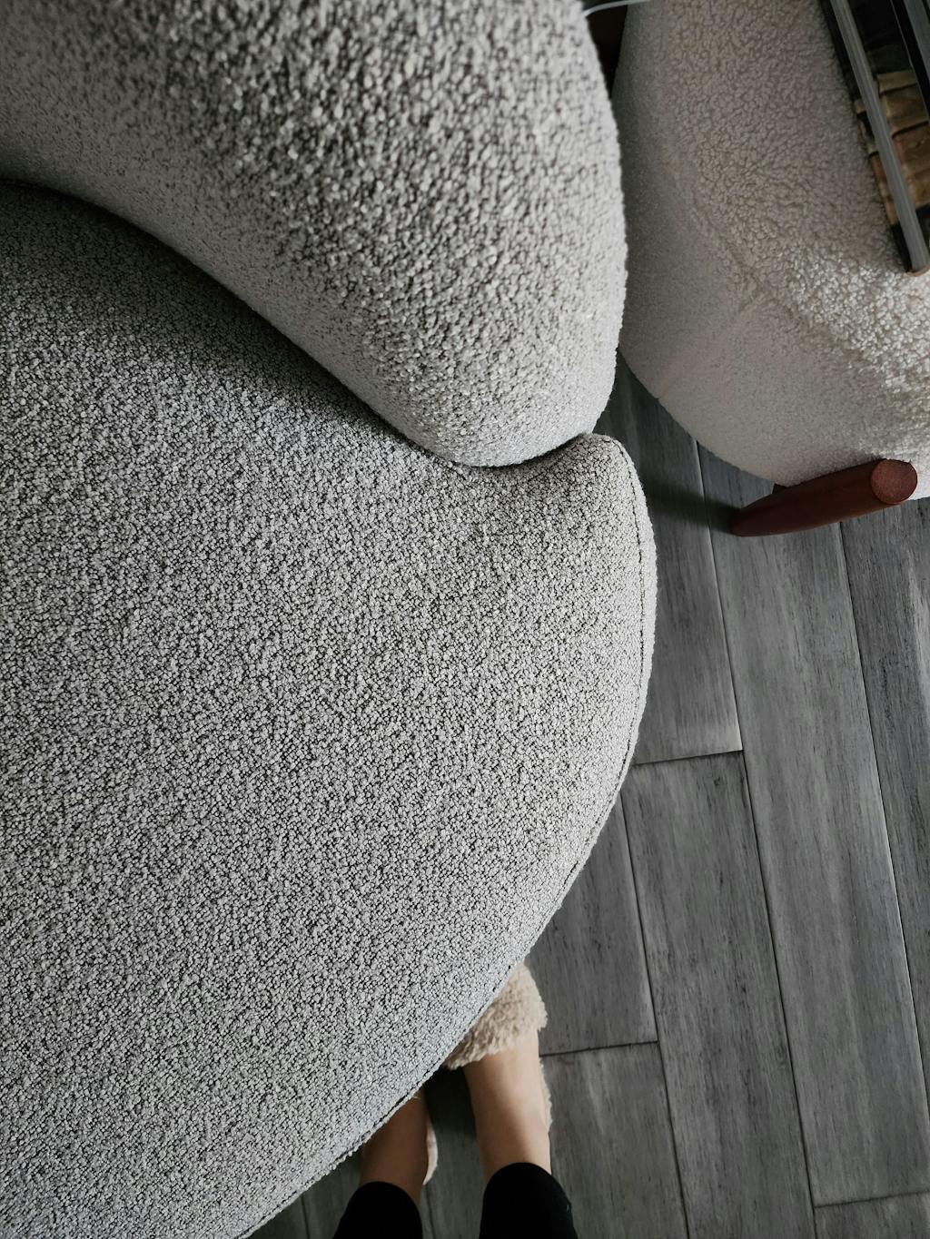 Ashlie Bouclé Swivel Barrel Chair | Modern Swivel Chairs – Kinwell ...