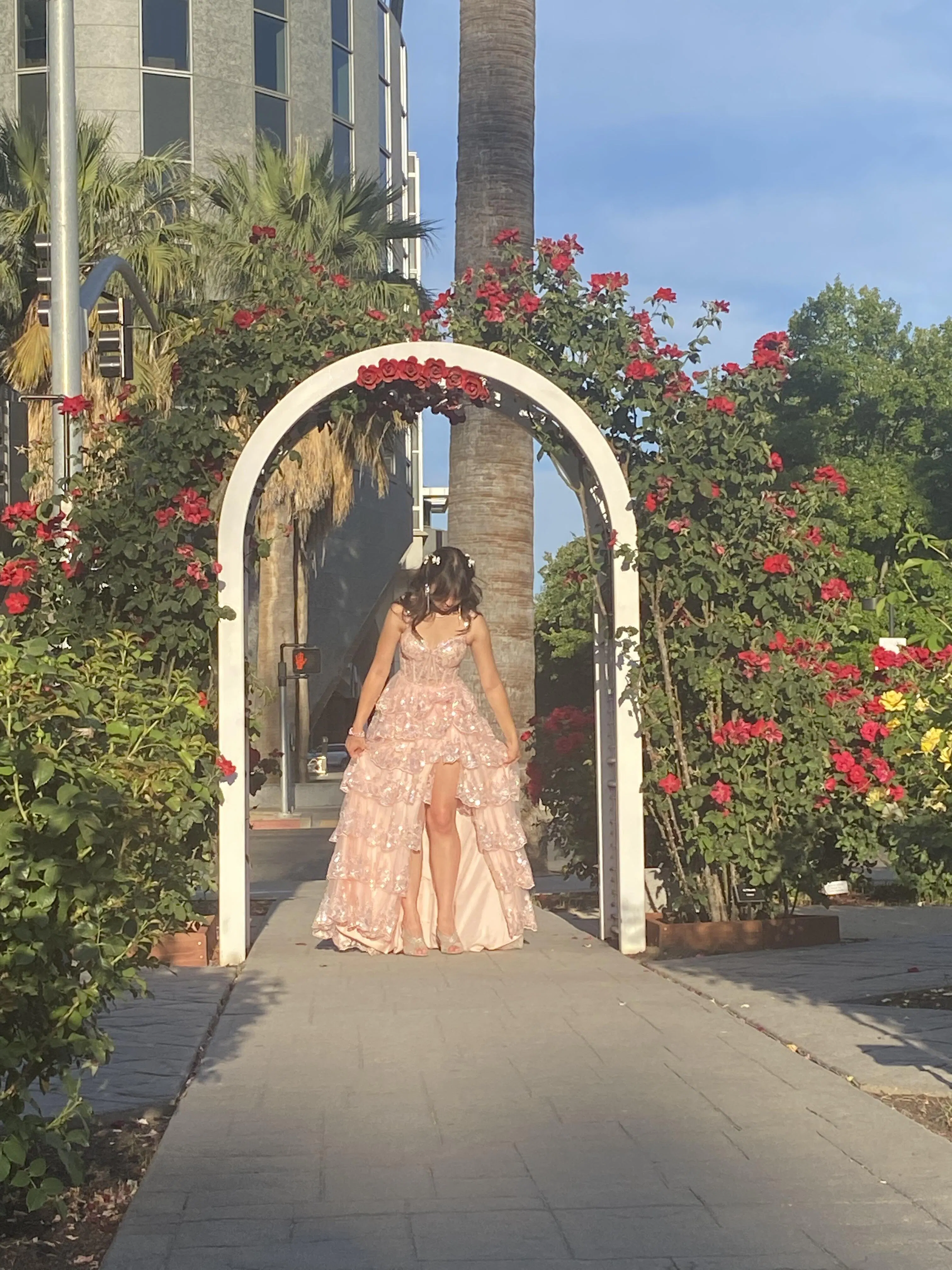 Capri | A-Line Lace Off-the-Shoulder Tiered Long Prom Dress with Slit ...