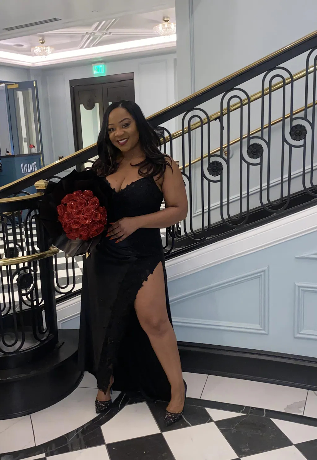 Beatrice Sheath Black Long Appliques Prom Dress with Spaghetti Straps