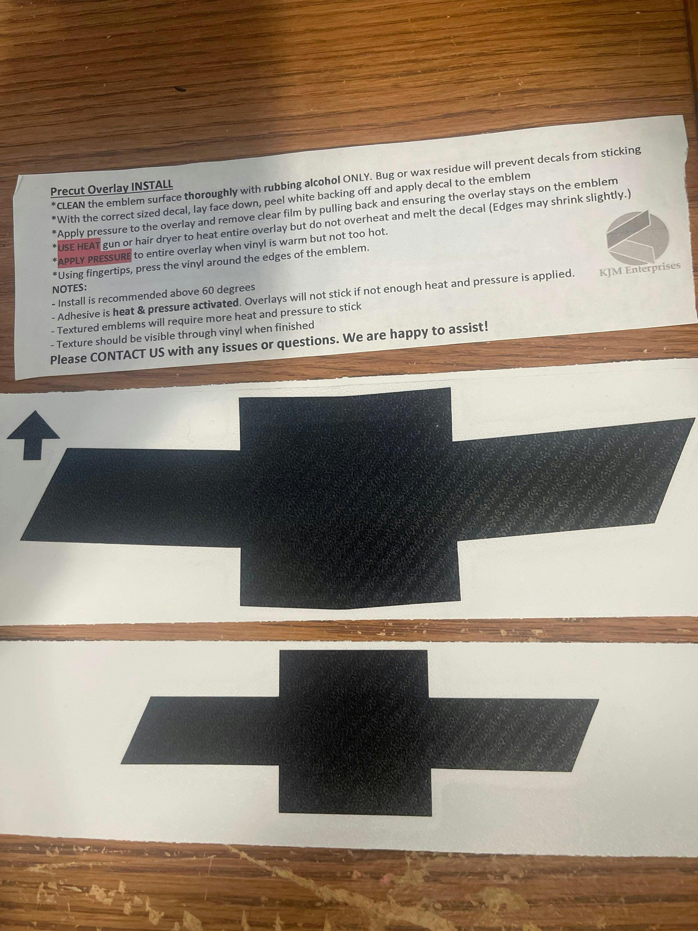 2018-2023 Chevy Traverse Bowtie Emblem Precut Overlays – KJM Vinyl Decals