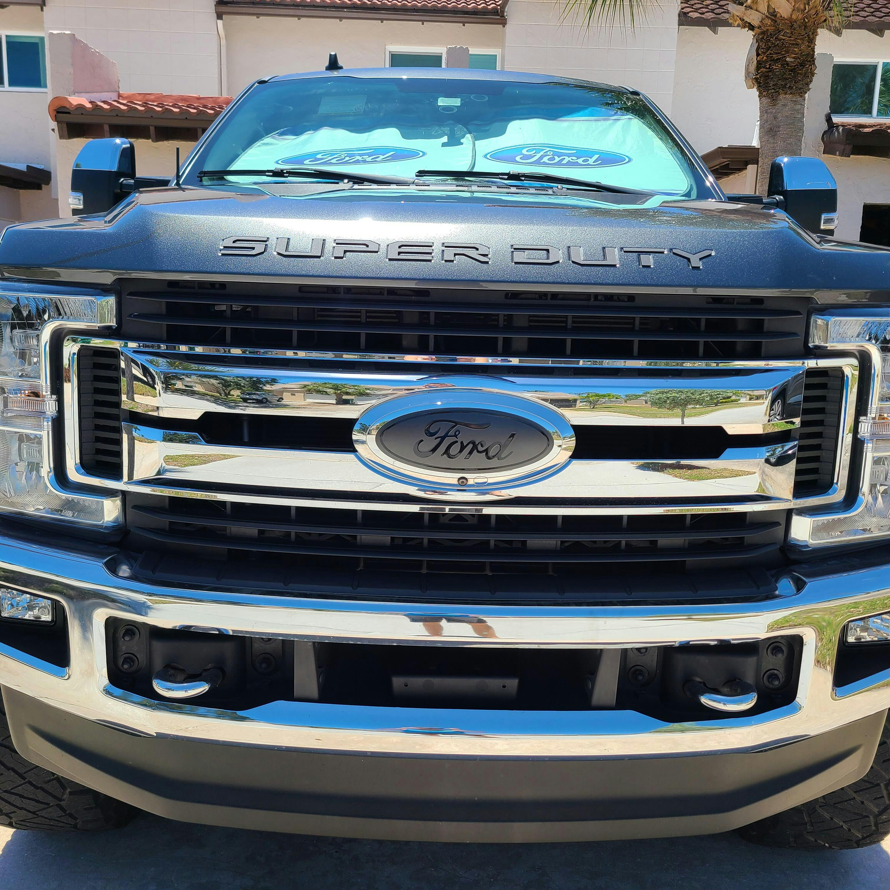 2017 2018 2019 Ford F250 F350 BLACKOUT Emblem Overlay DECALS Set – KJM ...