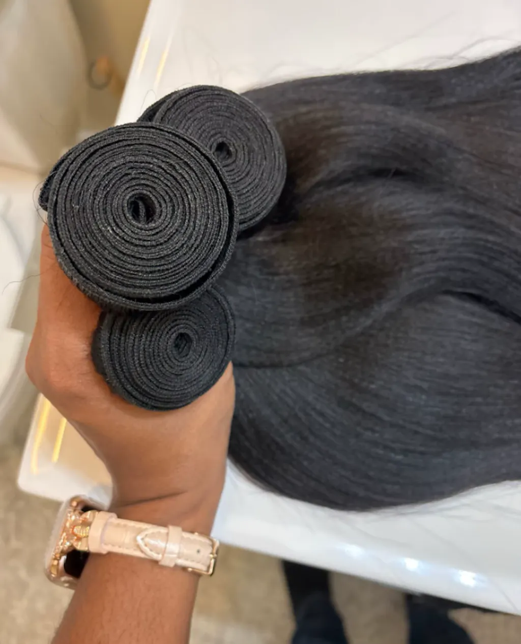 Klaiyi Light Yaki Straight Human Hair Bundles Weave 2/3/4 Bundles/Pack ...