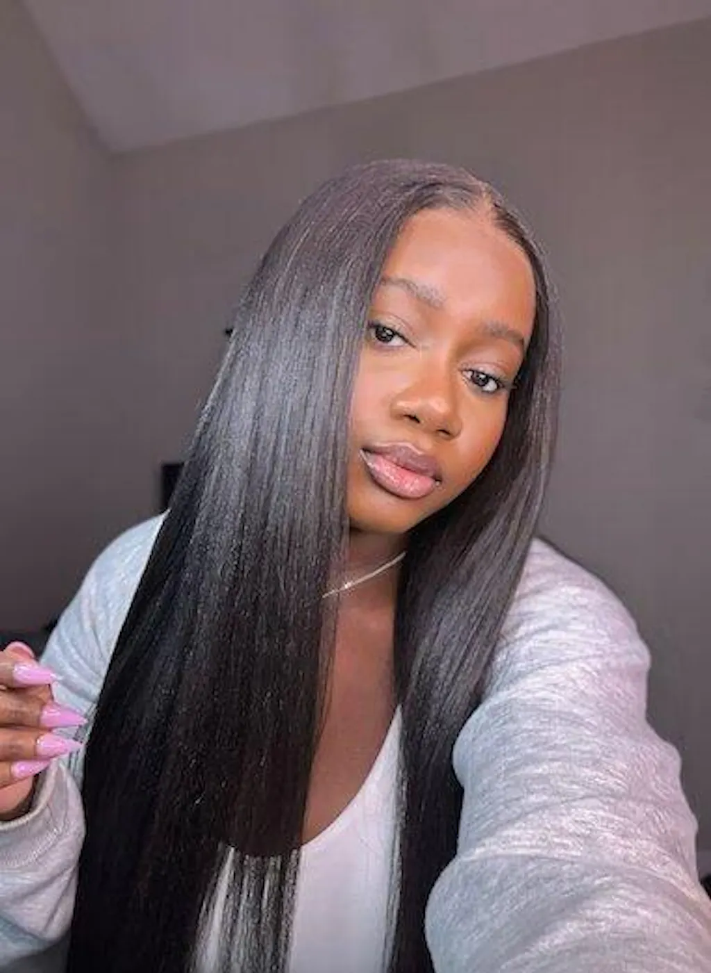 Klaiyi Light Yaki Straight Human Hair Bundles Weave 2/3/4 Bundles/Pack ...