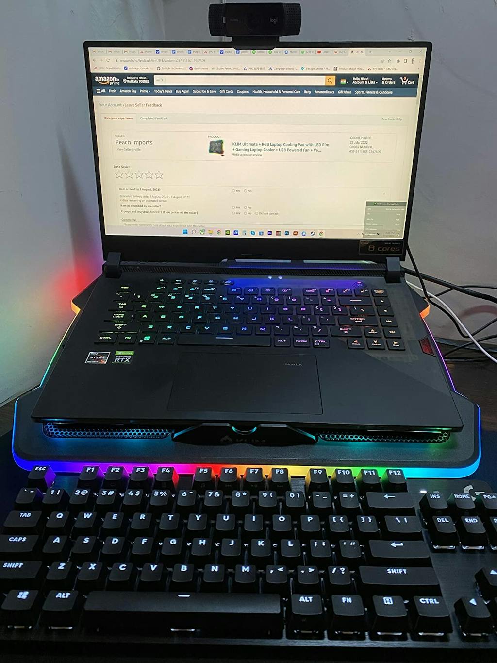 KLIM Ultimate RGB Cooling Pad | Powerful 200mm Fan – KLIM Technologies