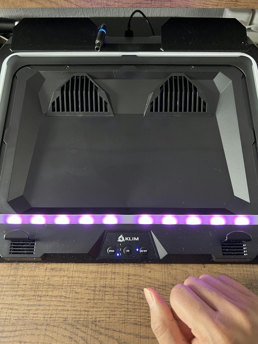 KLIM Mistral Laptop Cooling Pad | 2 Turbofans | RGB Lighting – KLIM ...