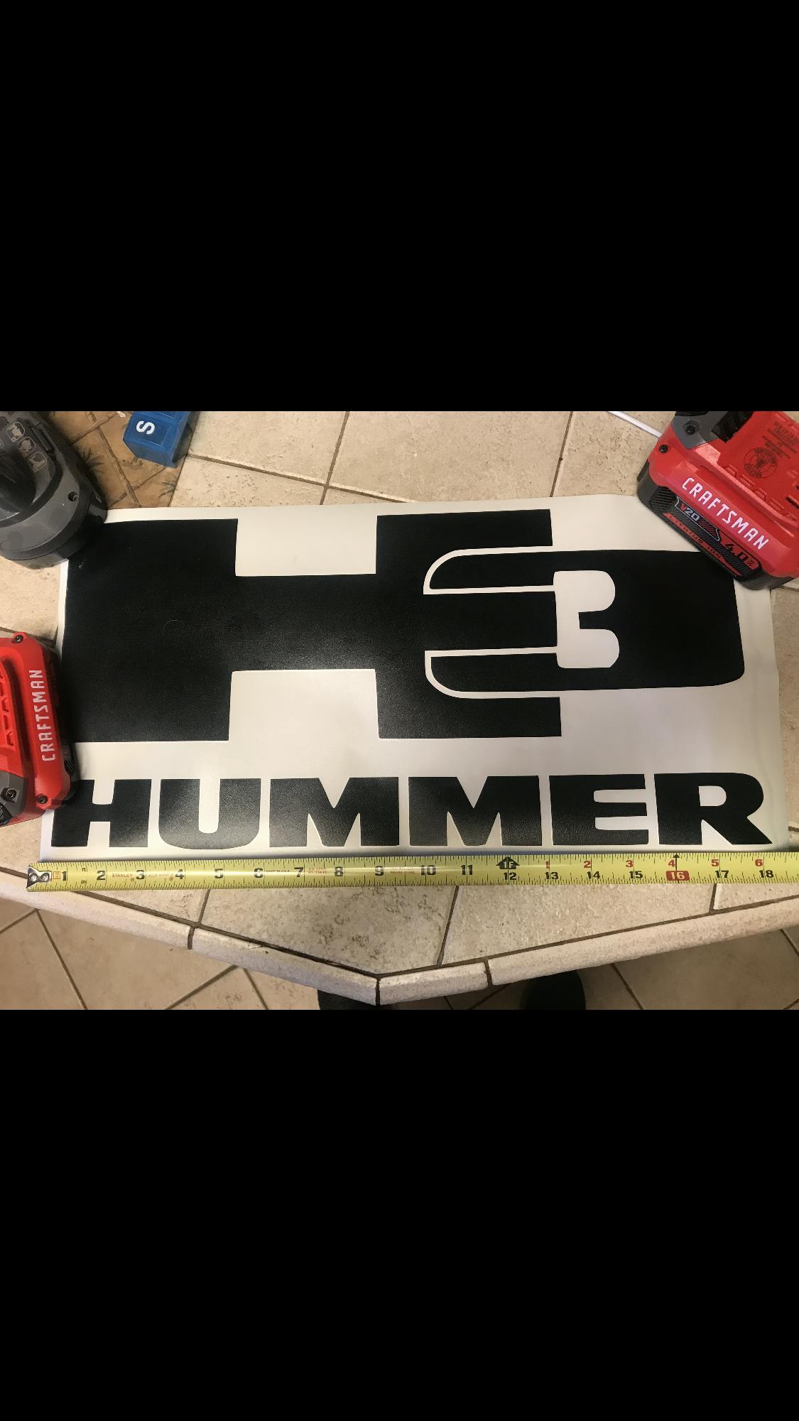 HUMMER H3 - HOOD DECAL- ONE PC NEW FITS ALL MODELS - KLP Customs