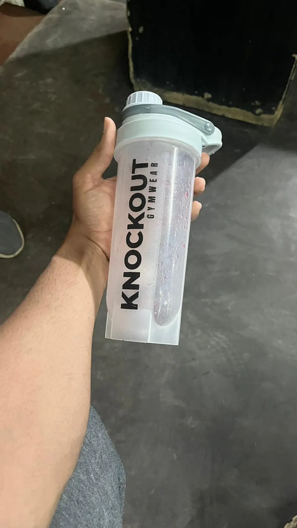 Plastic Water Bottle - Knockout Protein Shaker for Gym