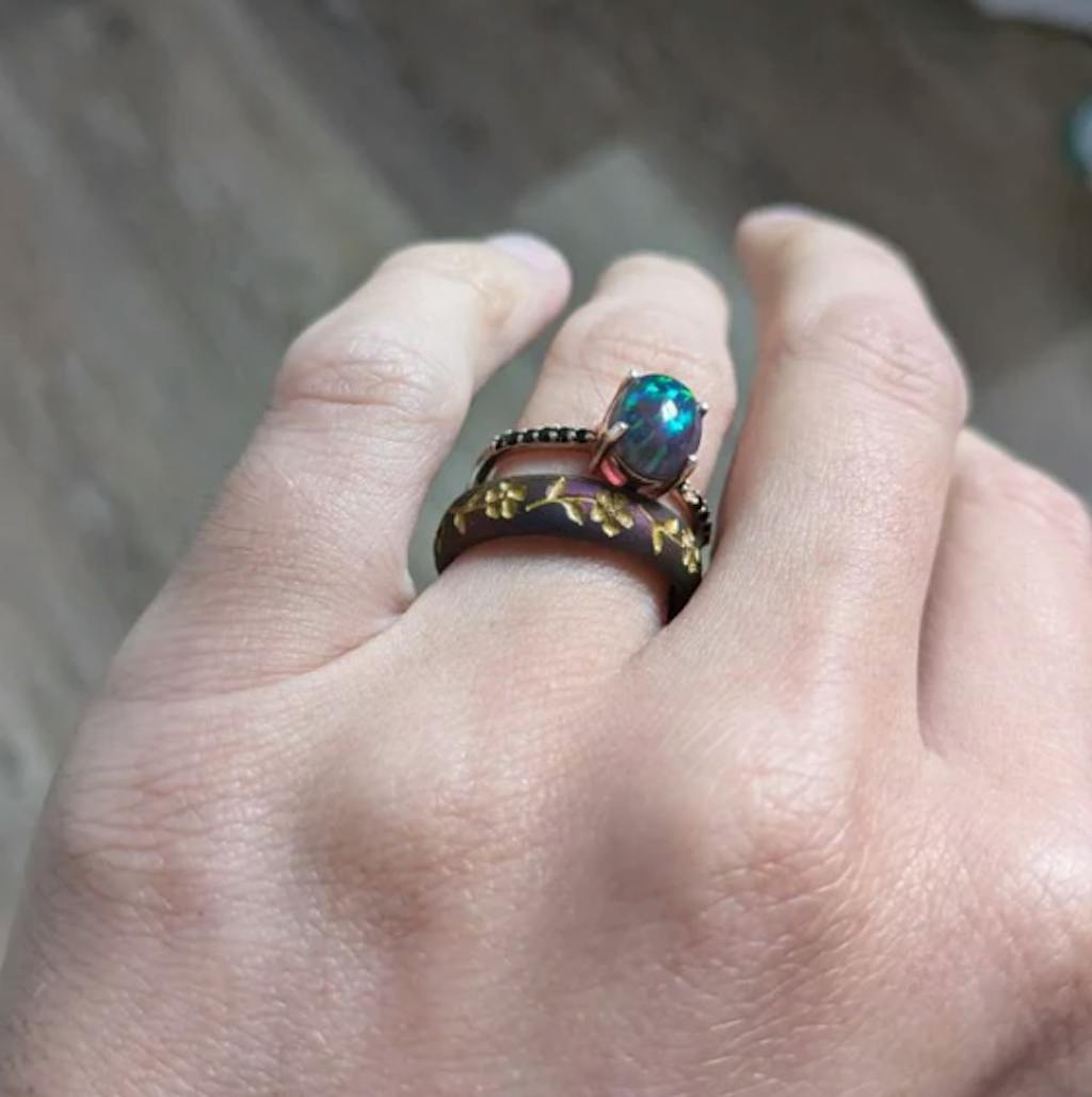 Primrose Silicone Ring, February Birth Flower