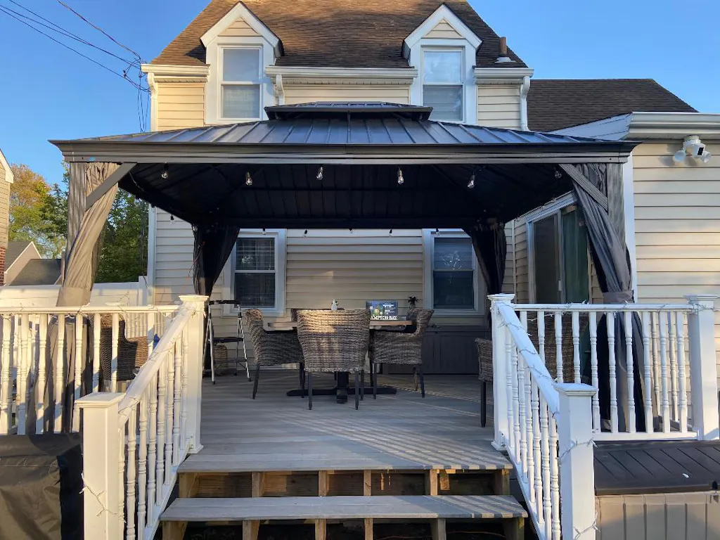 Kozyard Alexander 12' x 14' Hardtop Gazebo, Aluminum Frame with Galvan ...