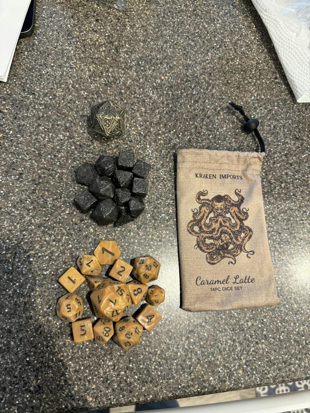 Mistress of Crows: Kraken Lux 14pc Sharp Edge Dice – Kraken Dice