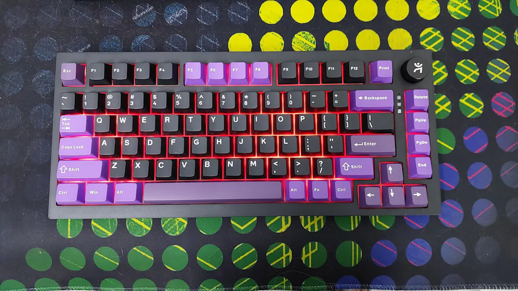 Swarm White Purple Wireless Gaming Keyboard – Kreo