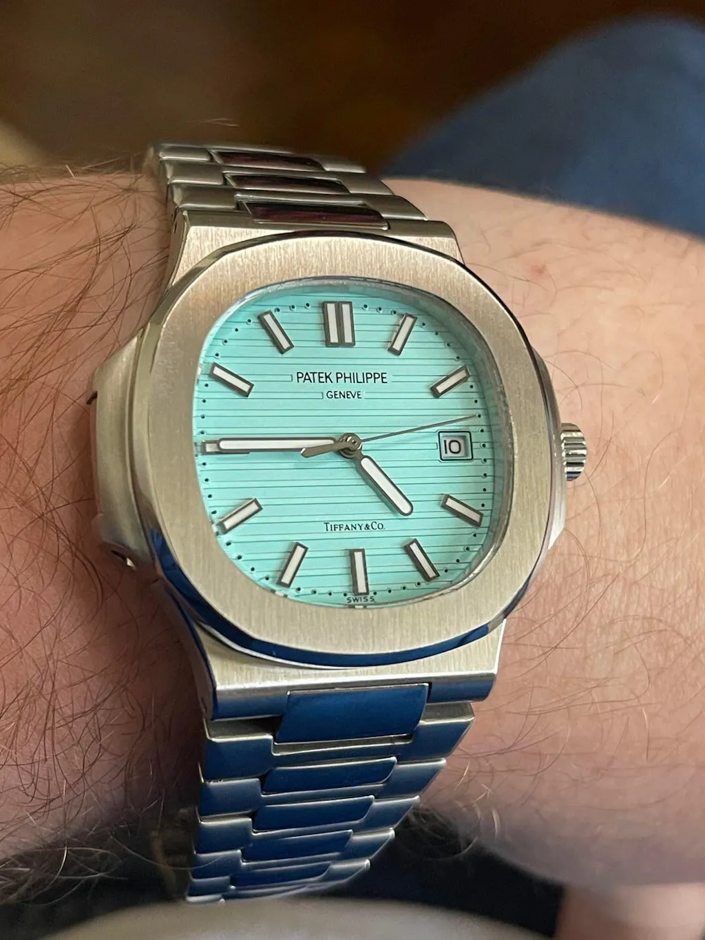 Reloj estilo Nautilus dial Tiffany 40mm | Dupe fullset envío gratis ...