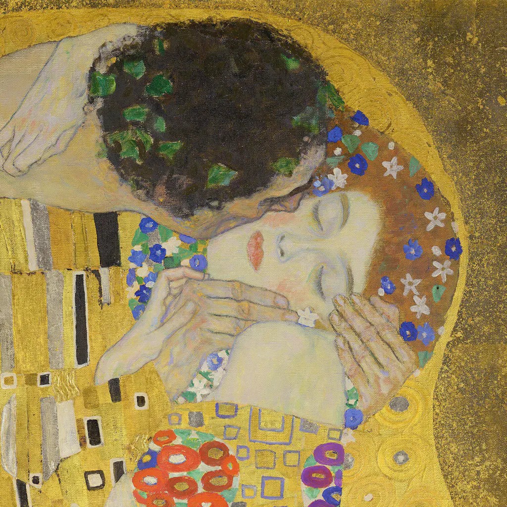 The Kiss by Gustav Klimt, 3d Printed with texture and brush strokes lo ...