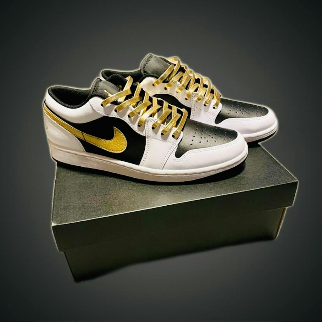 Buy Gold Luxury Leather Laces - Gold Plated Online | Lace Lab