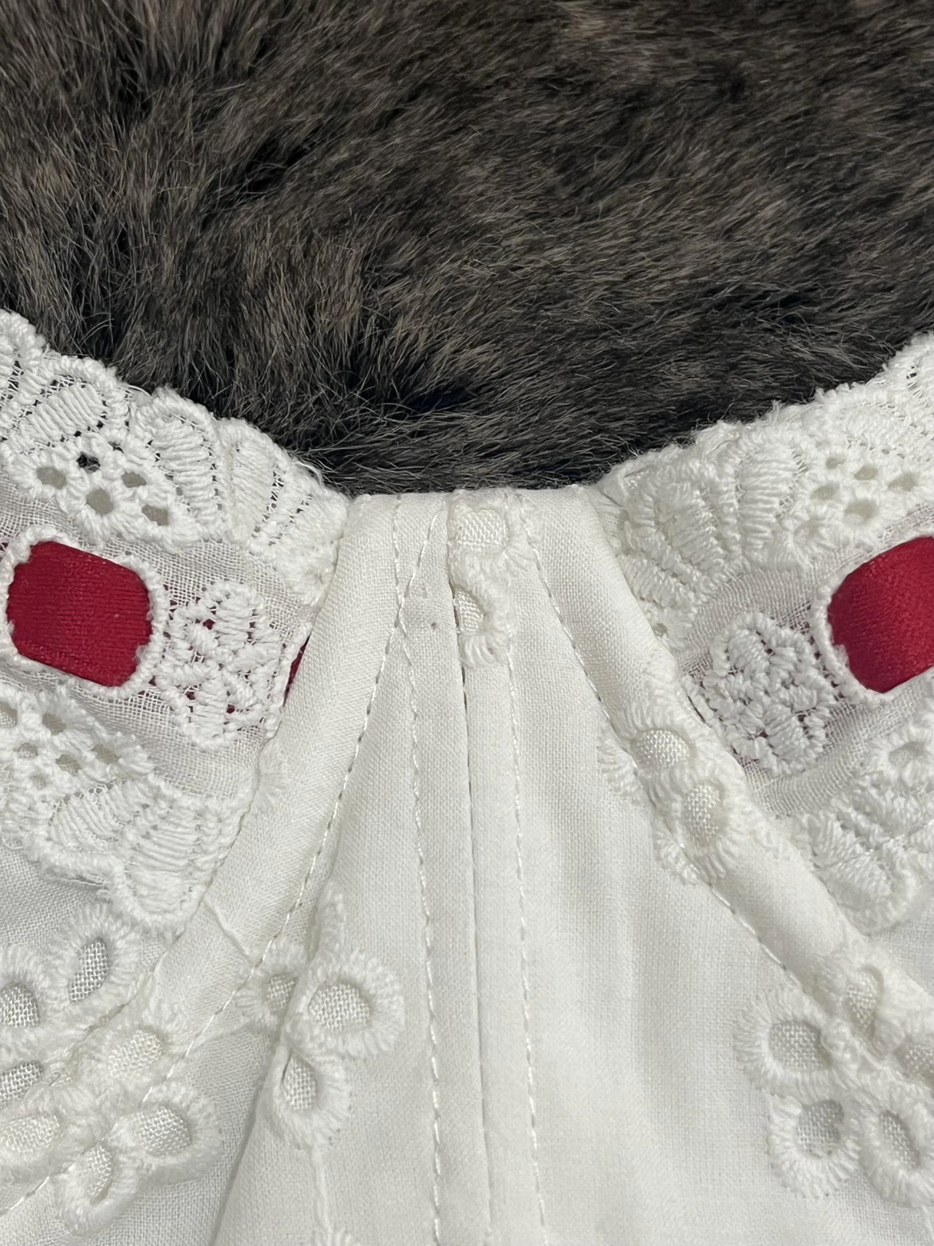 Classic Replica Women's Red and White Lace Corset Top with Herringbone ...