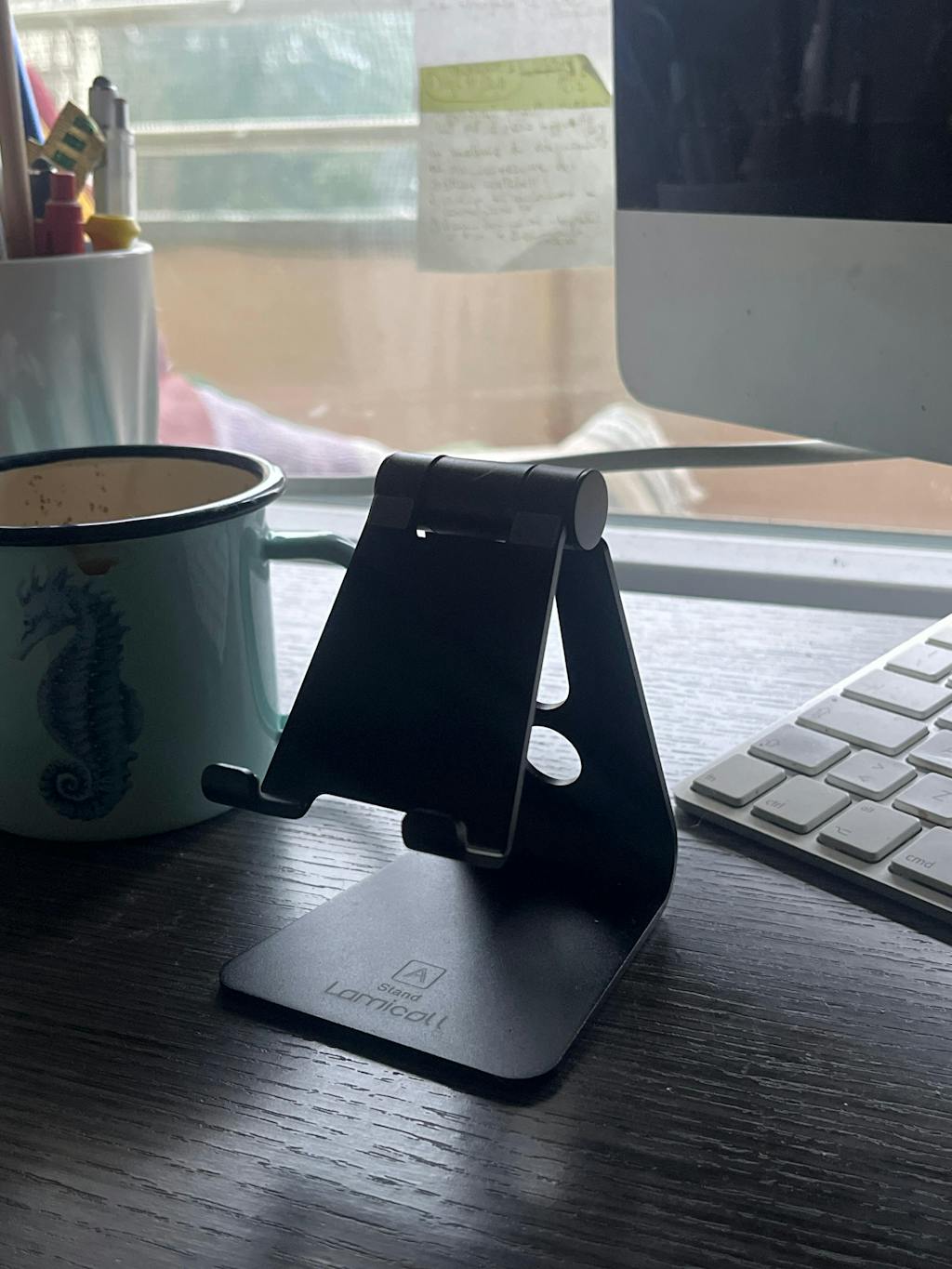 Lamicall Adjustable Cell Phone Stand, Aluminum Desktop Phone Dock Hold