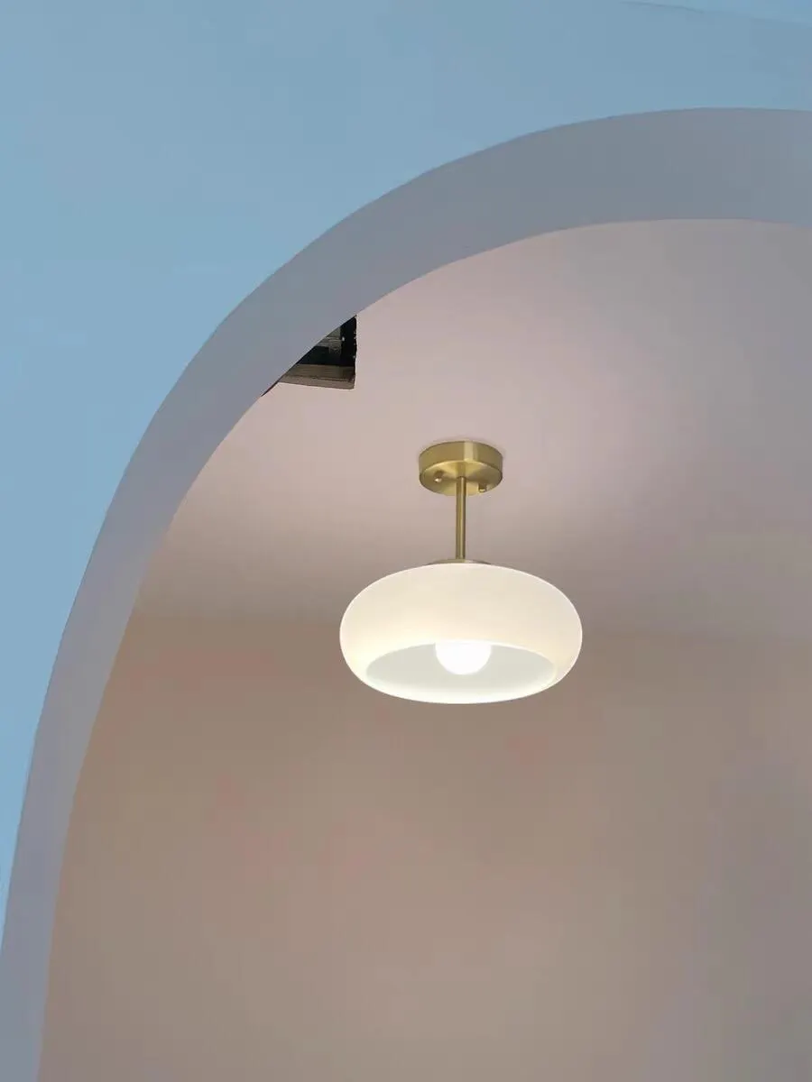 Lampsmodern Vintage Round Ceiling Light Glass Ceiling Lamp For Living Room