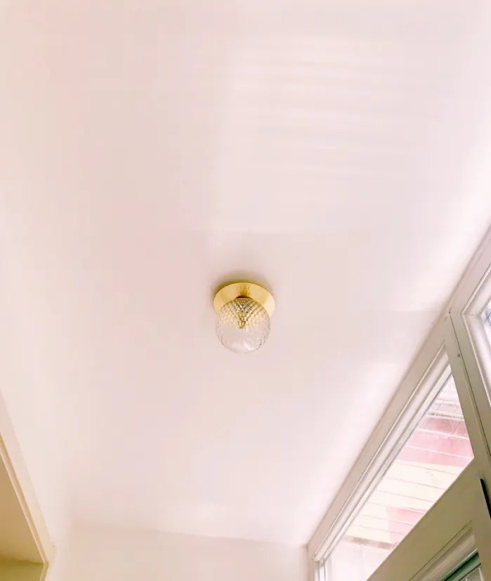 Lampsmodern Round Glass Ball Ceiling Light Hallway Semi Flush Ceiling ...
