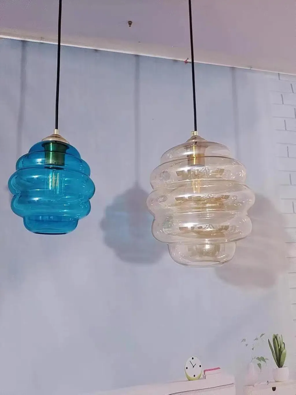 Lampsmodern Modern Glass Pendant Lighting Kitchen Island Hanging Lamp
