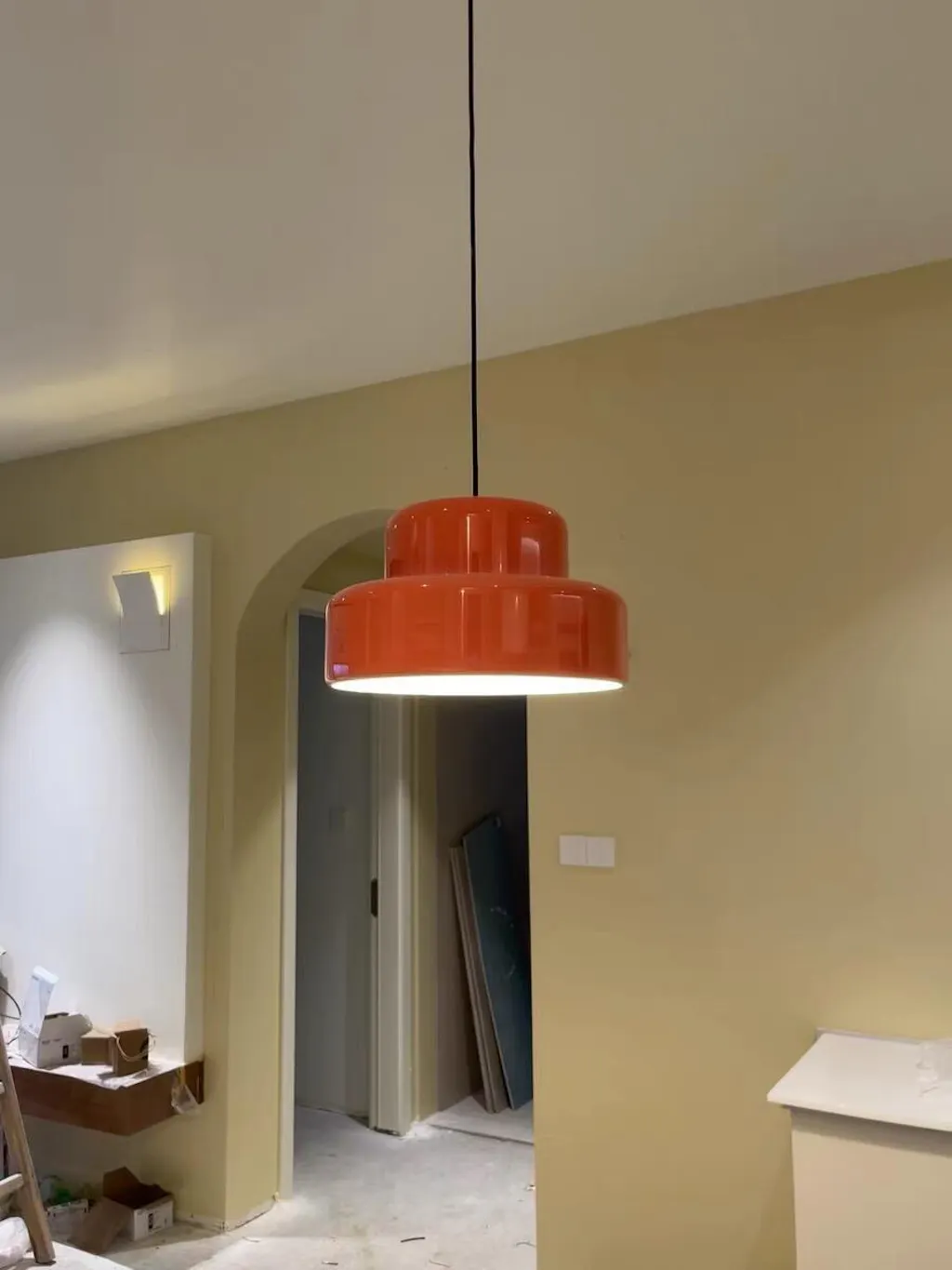 Lampsmodern Pendant Lamp Mid-Century Vintage Orange Pendant Light For ...