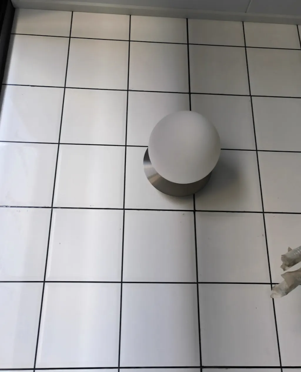Lampsmodern Round Glass Ball Ceiling Light Hallway Semi Flush Ceiling ...