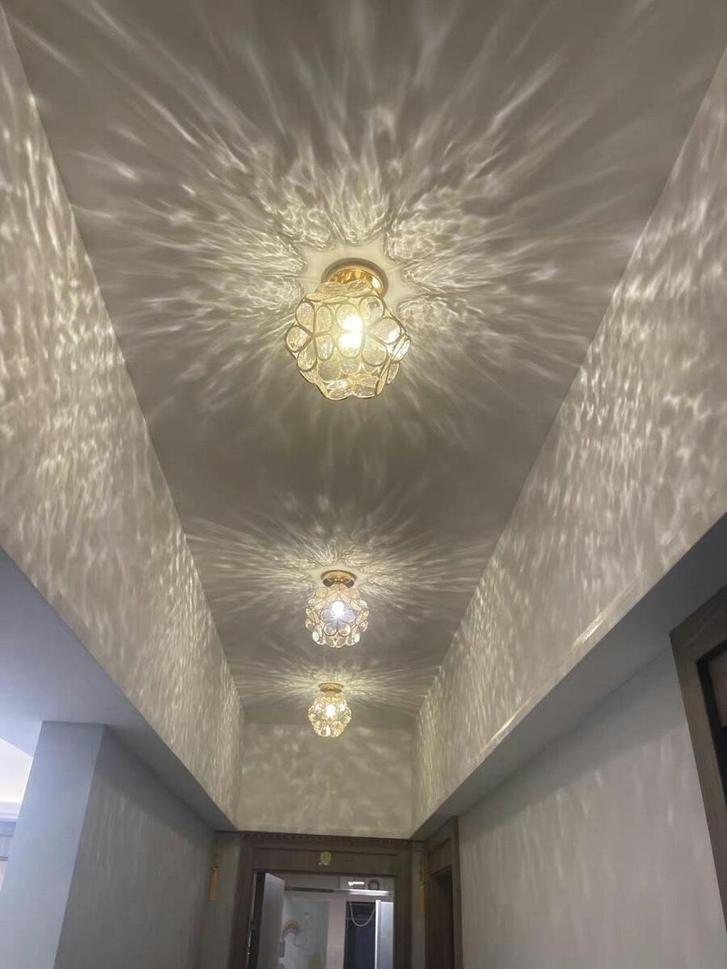 Lampsmodern Design Flowers Style Ceiling Lamp Gold Glass Hallway ...