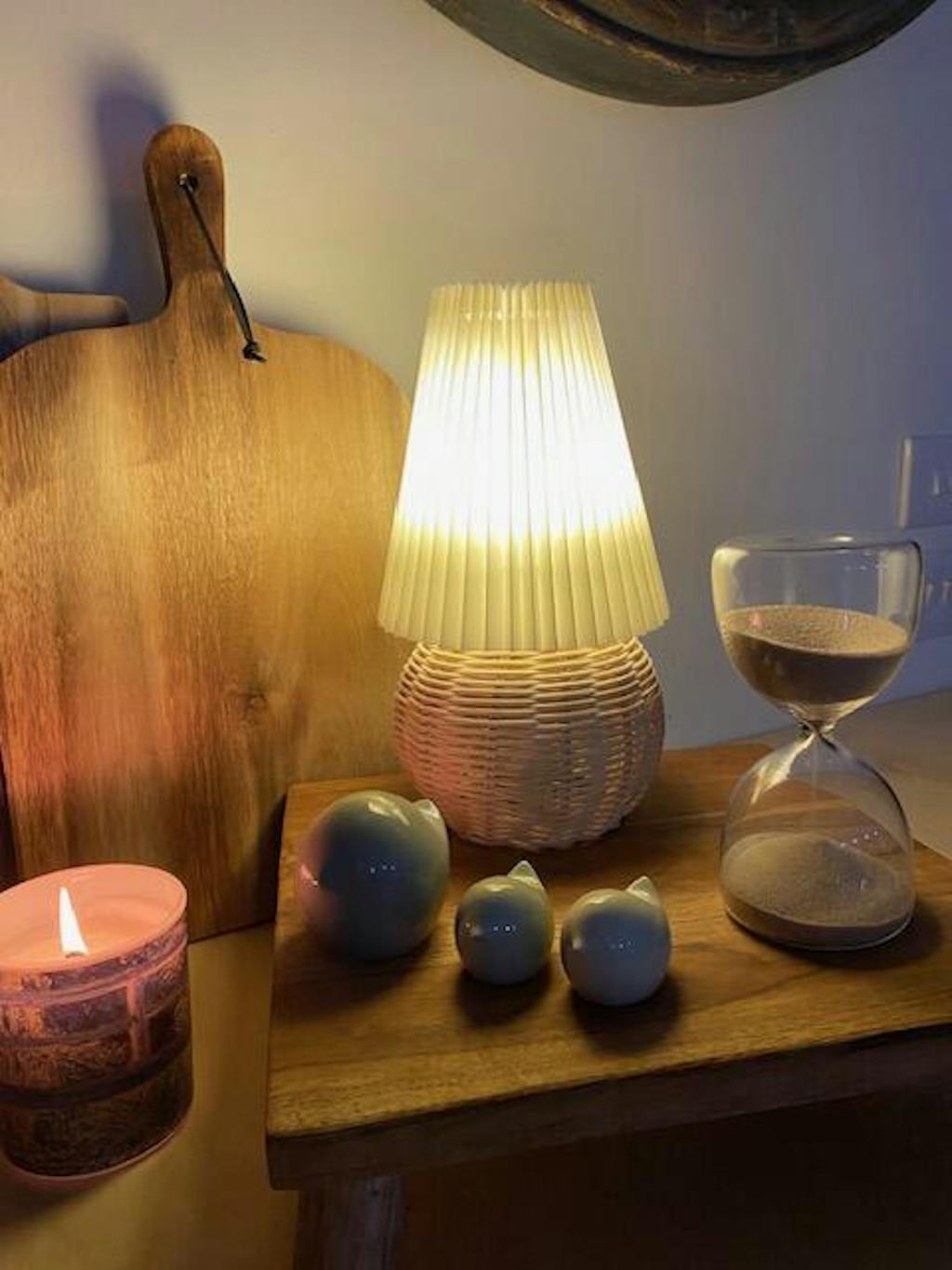 Lampsmodern Table Light Modern Simple Bamboo Weaving LED Table Lamps