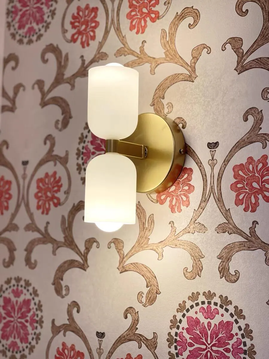 Lampsmodern Wall Light Creamy Double Heads Indoor Wall Sconce Lamps