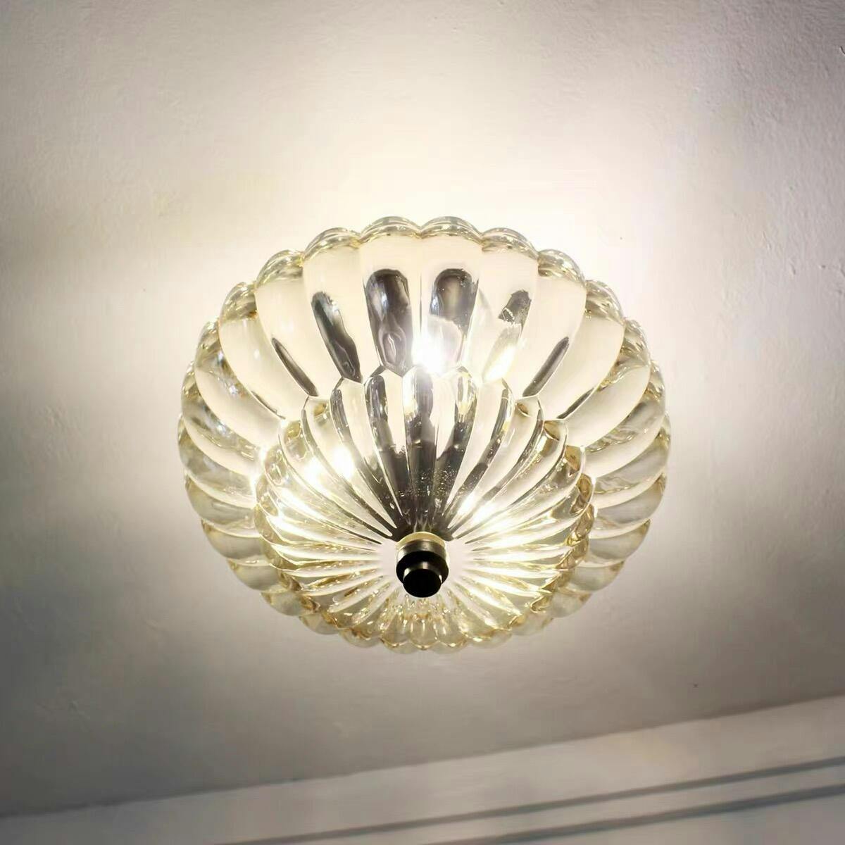 Lampsmodern Ceiling Light Vintage Amber Glass Semi-Flush Shades Of Light
