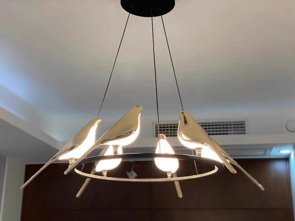 Lampsmodern Pendant Light Creative Birds LED Circle Pendant Light ...