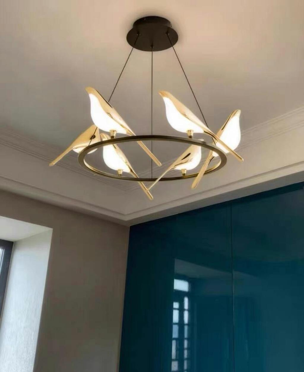 Lampsmodern Pendant Light Creative Birds LED Circle Pendant Light ...