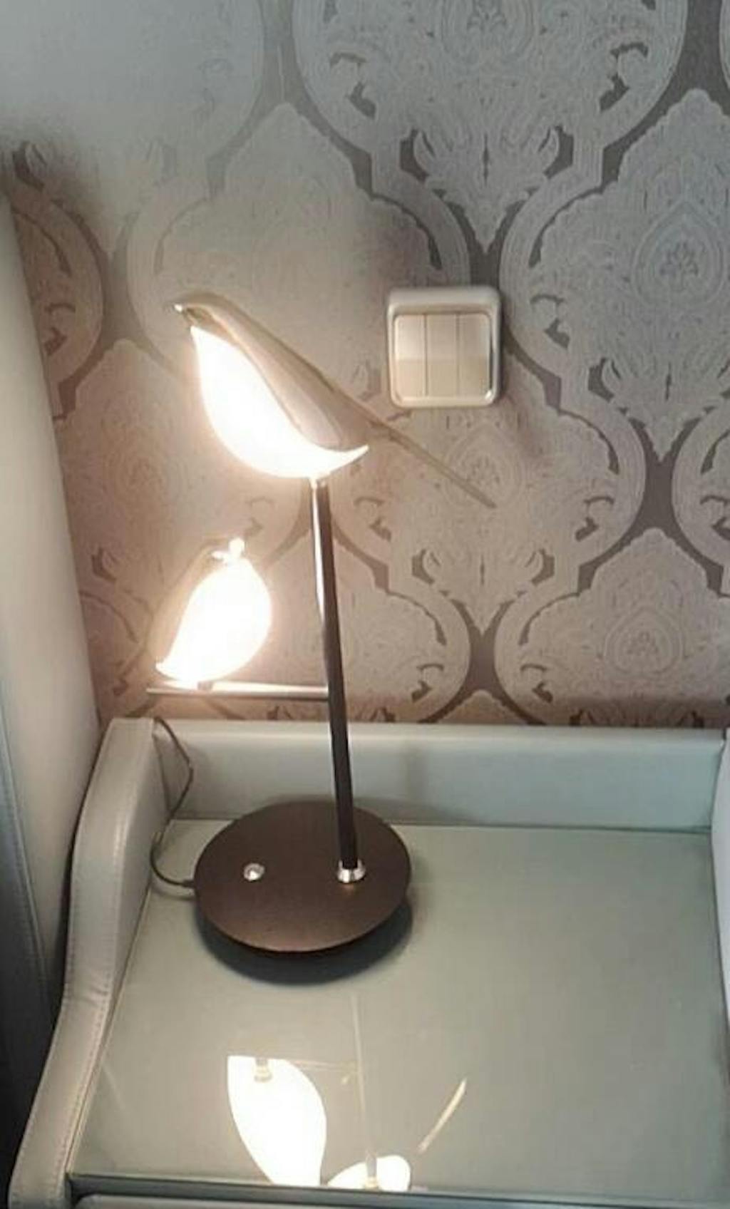 Lampsmodern Table Lamp Golden Bird Table Light for Bedroom