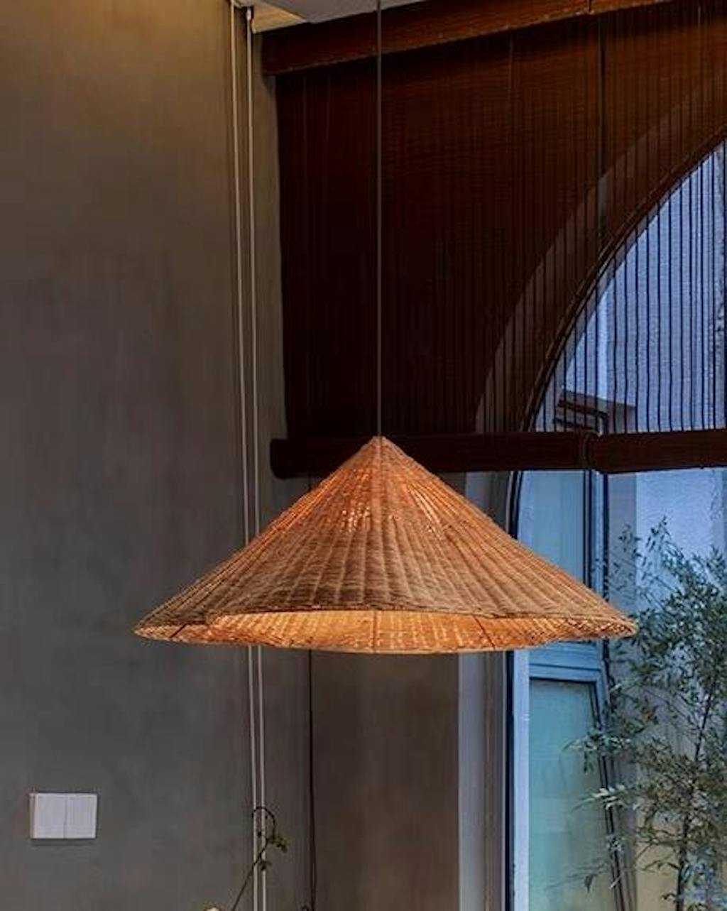 Lampsmodern Pendant Light Retro Scalloped Woven Rattan Pendant Light ...