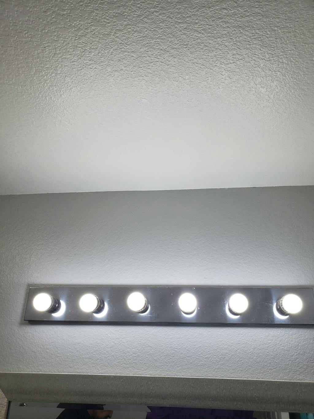 Moderne Vanity Light Cover Conversion Kit, 32"W White Textured Fabric ...