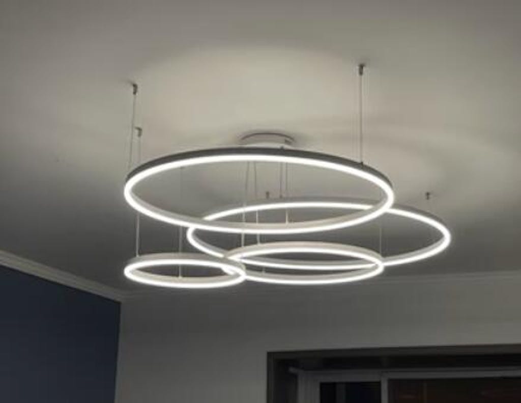 Arisha Modern Pendant Light Tir-Circle, Black & Gold & Coffee | Las Sola