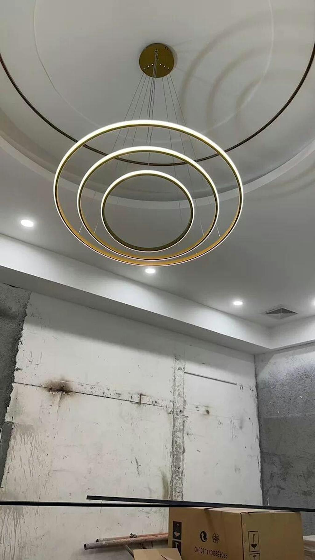 Arisha Modern Ring Metal/Silicon Pendant Light, 2/3/4 Rings