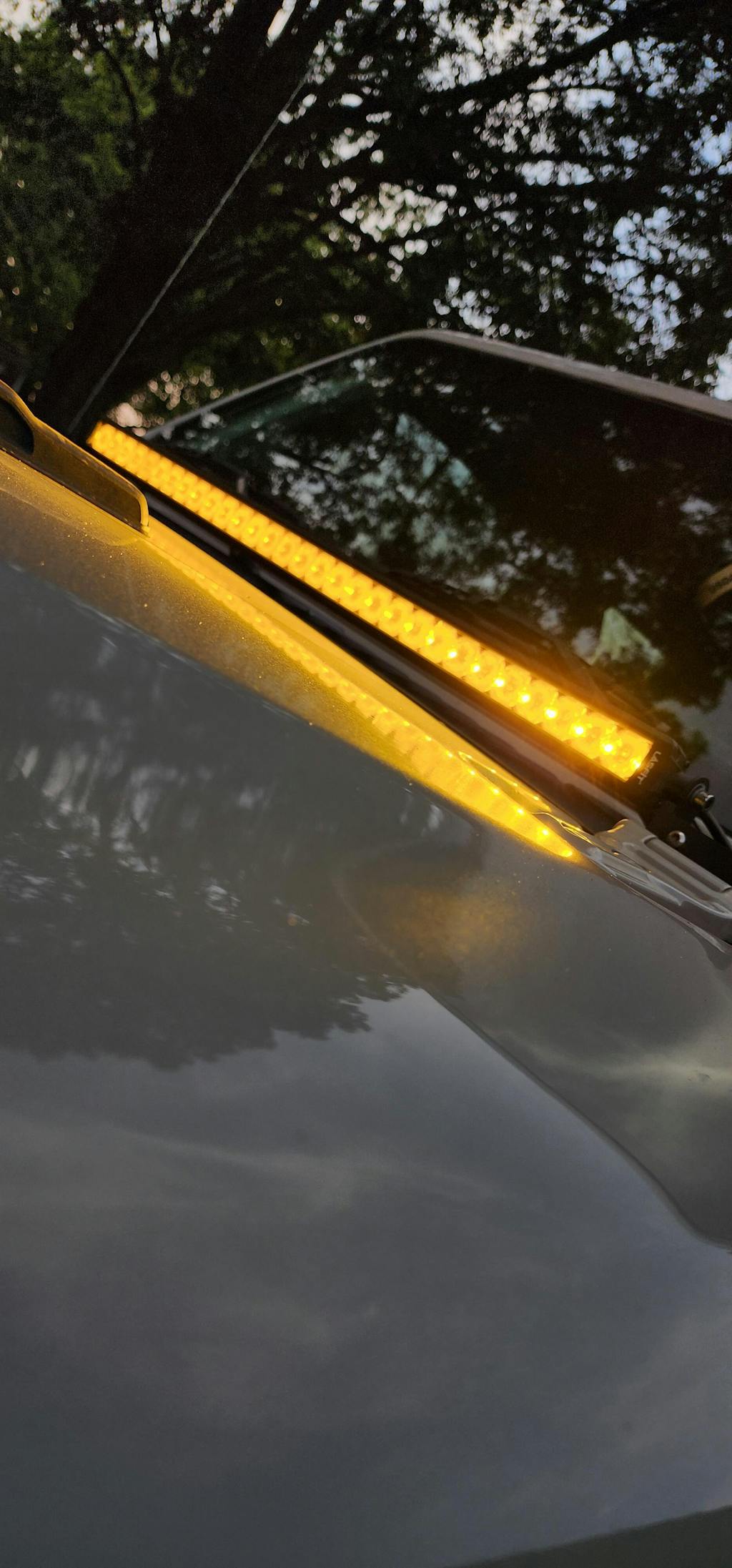 Lasfit 32" Off-Road LED Amber Light Bar With Slim Single Row Combo Flo ...