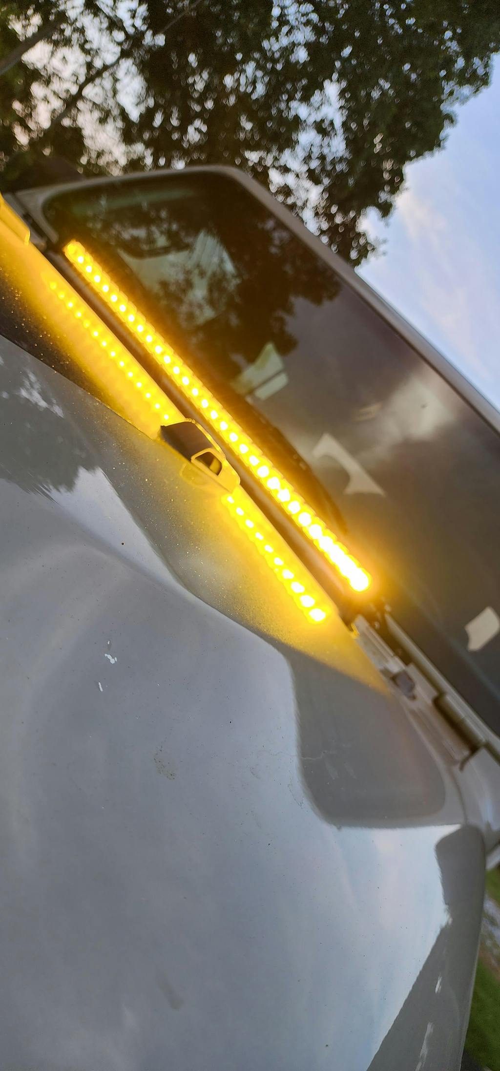 Lasfit 32" Off-Road LED Amber Light Bar With Slim Single Row Combo Flo ...