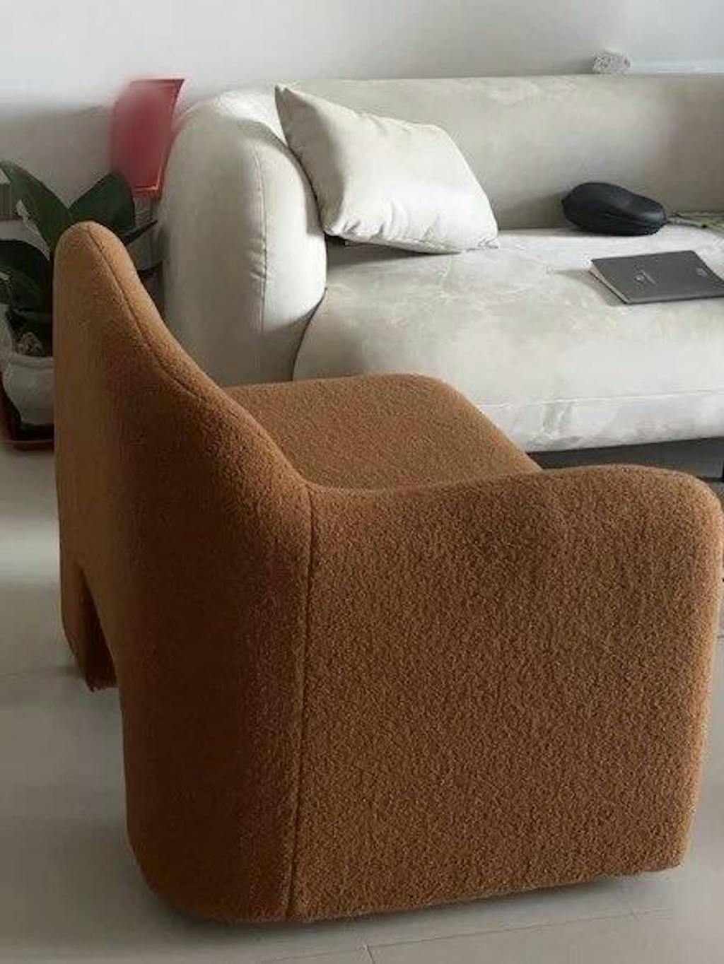 Taylor Chair Occasional Chair Brown Boucle Fabric