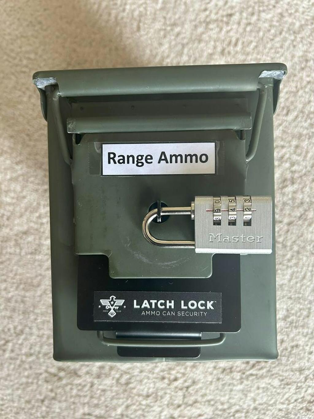 Latch Lock No-Drill Ammo Can Lock & Lockable Ammo Box Security Device