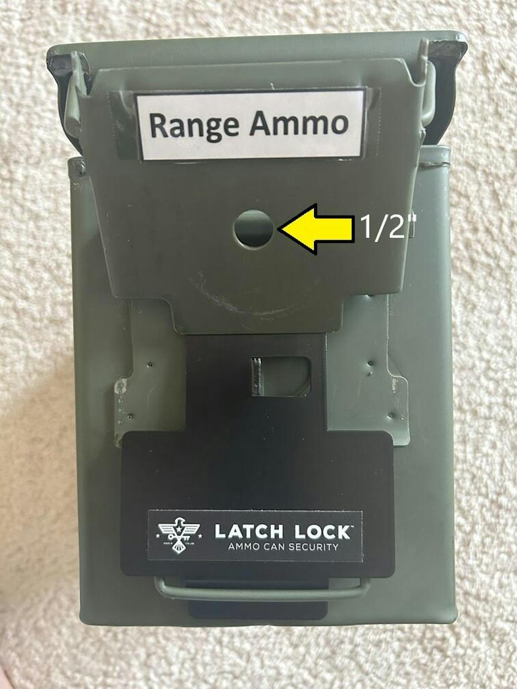 Latch Lock No-Drill Ammo Can Lock & Lockable Ammo Box Security Device